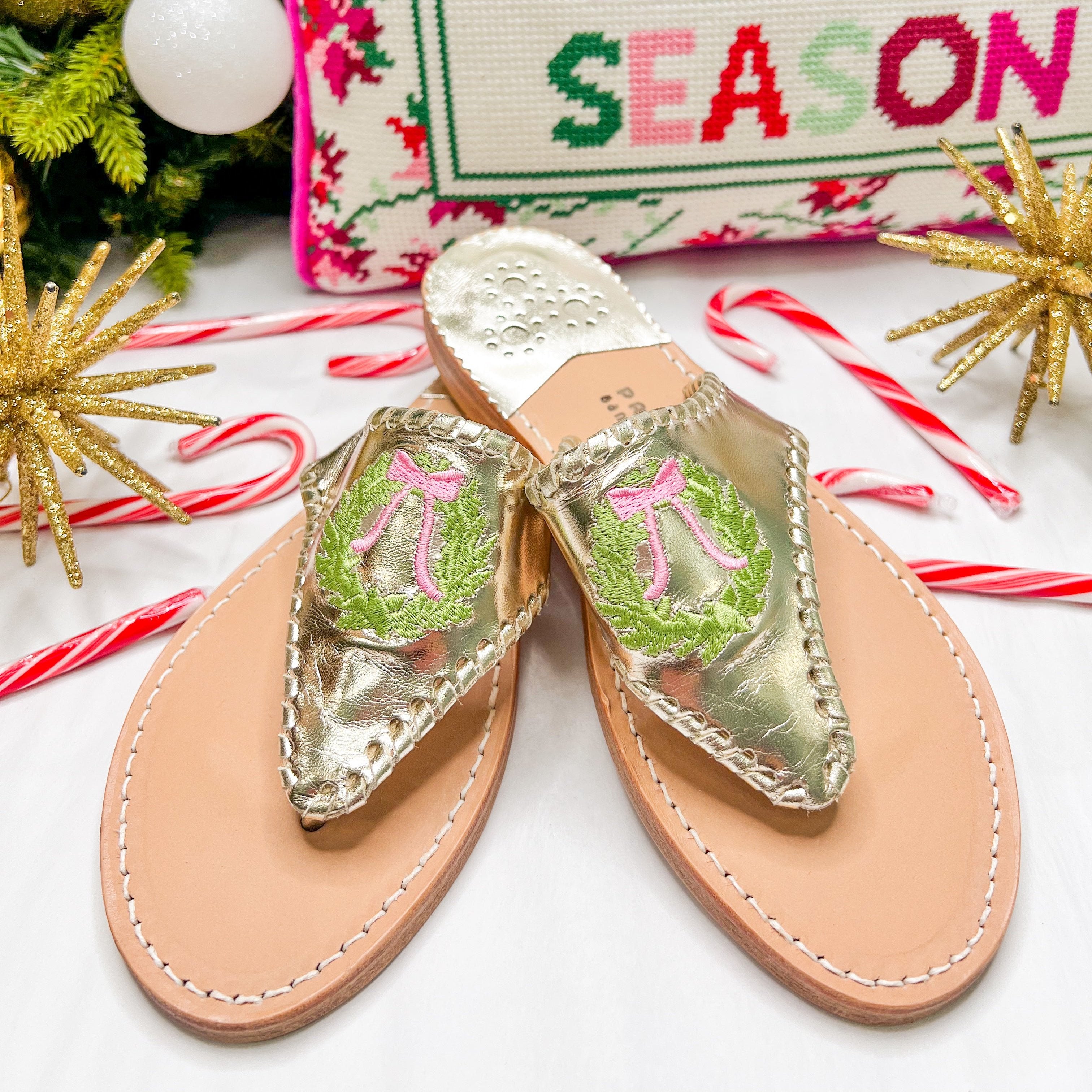 Embroidered Christmas Wreath – Palm Beach Sandals Store