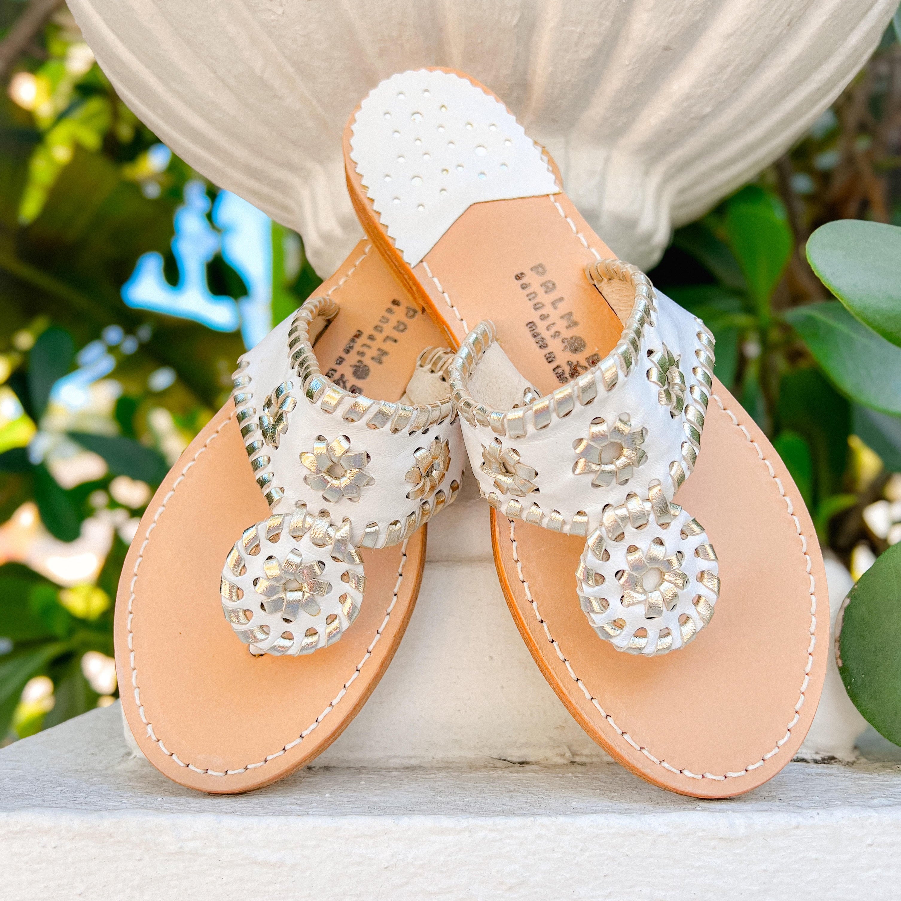 PB White / Pale Gold – Palm Beach Sandals Store