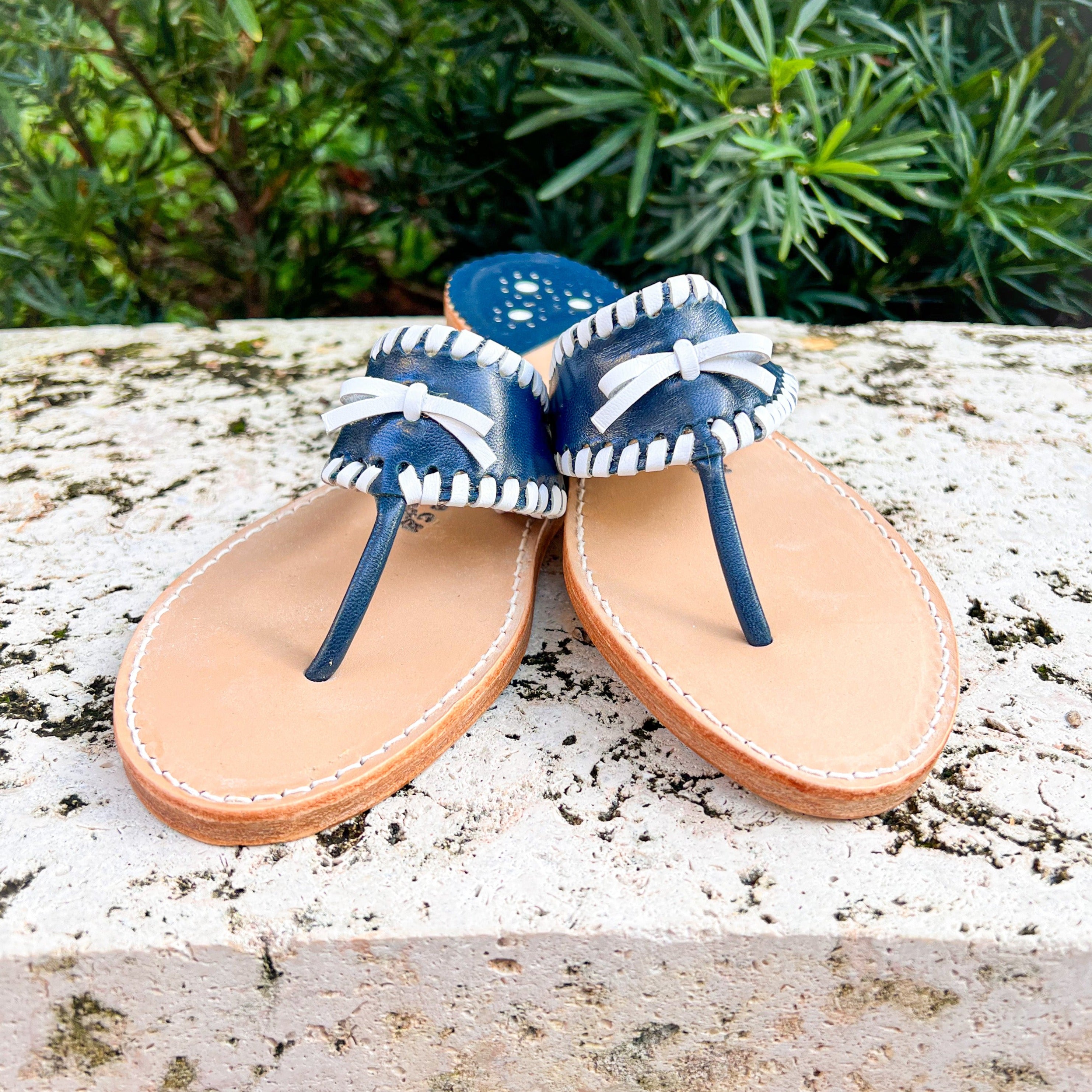 Primavera Navy / White – Palm Beach Sandals Store