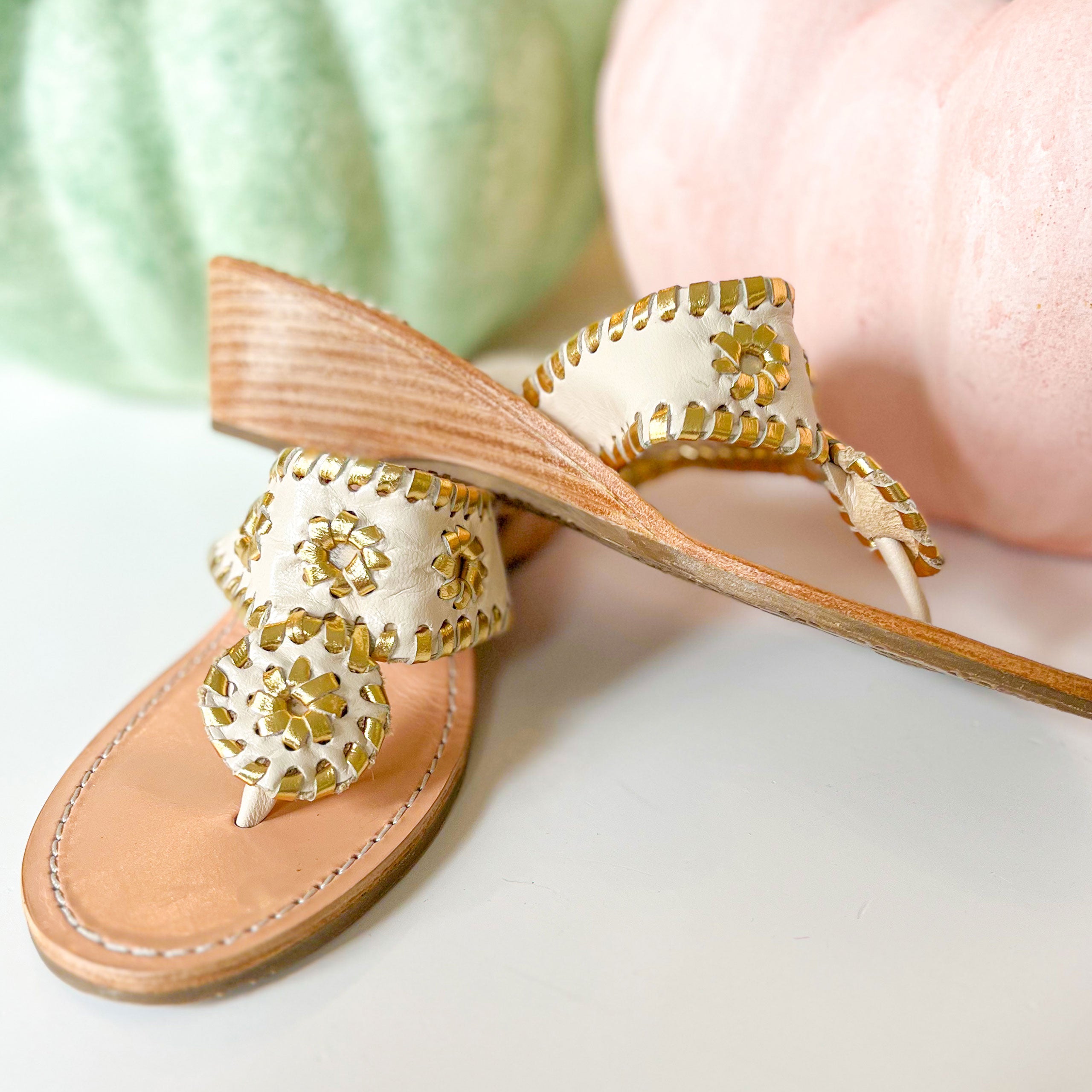 Classic Mid Wedge Cream Latte – Palm Beach Sandals Store